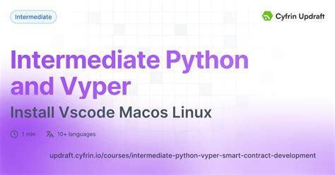 Video Python In Updraft Install Vscode Macos Linux Intermediate Python And Vyper