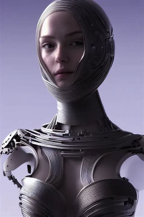 Mechanical But Elegant Female Android Looking Organic Stable Diffusion