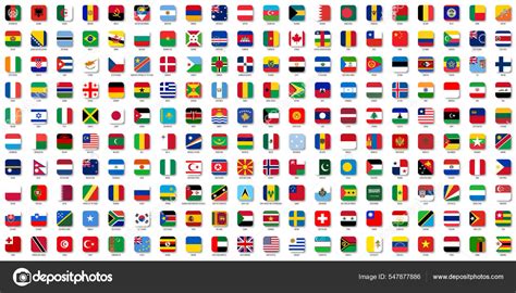 Bandeiras Nacionais Quadradas Dos Países Do Mundo Vetor De ©pyty 547877886