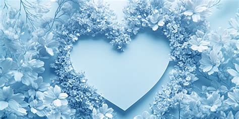 푸른 꽃잎 하트 빛 배경 푸른 꽃잎 하트 하늘색 배경 파란색 배경 일러스트 및 사진 무료 다운로드 Pngtree
