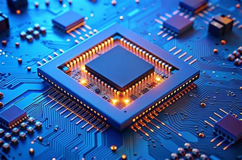 Premium Photo Powerful Computer Processor Microchip With The Word Representing Artificial