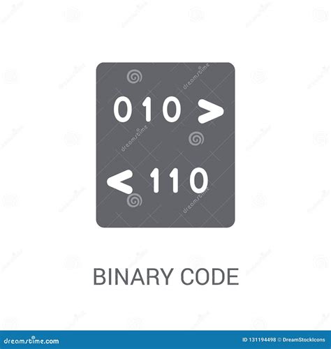 Binary Code Icon Trendy Binary Code Logo Concept On White Background From Programming