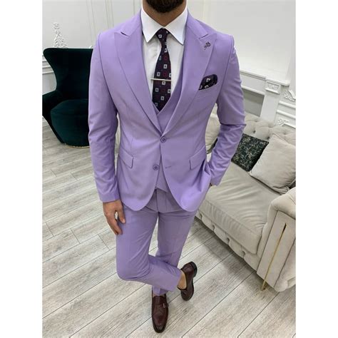 Purple Tuxedo Wedding 60 Photos