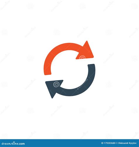 Arrows Refresh Reload Circle Icon Cycle Loop Roundabout Sign Stock