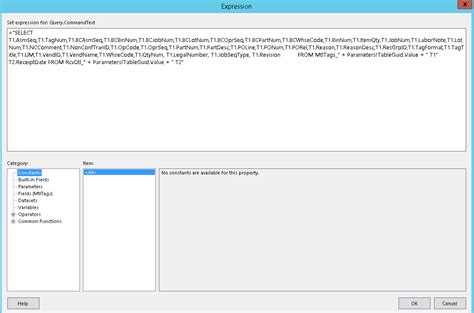 Ssrs Report Data Def Missing Exclusion Fields Help Epicor Erp 10 Epicor User Help Forum