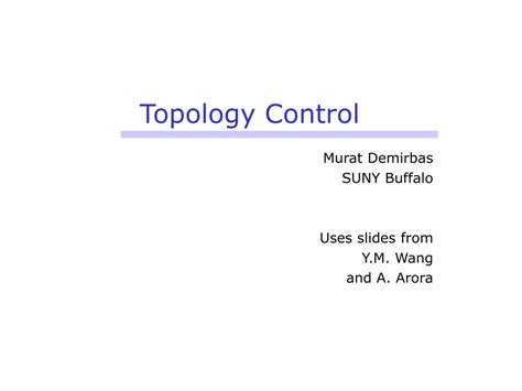 PPT Topology Control PowerPoint Presentation Free Download ID