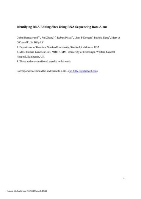 pdf identifying rna editing sites using rna sequencing data alone