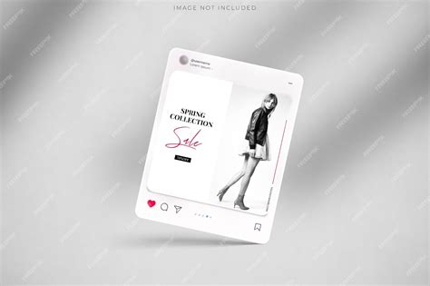 Premium Psd Social Media Post Interface Mockup With Shadow Social Media Mobile App Page