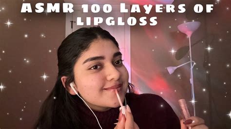 ASMR 100 Layers of Lipgloss 🎀 Whispering - YouTube