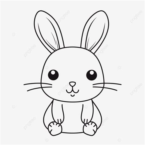 토끼 색칠 개요 스케치 그림의 그림 벡터 쉬운 토끼 그리기 쉬운 토끼 개요 쉬운 토끼 스케치 Png 일러스트 및 벡터 에