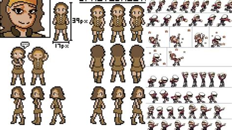 Create Pixel Art Sprite Sheet 2d Game Character Design Rpg Maker Pixel Animation By Micheal