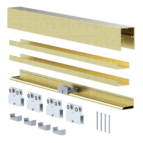 62 W X 76 H Bypass System Gold Brushed