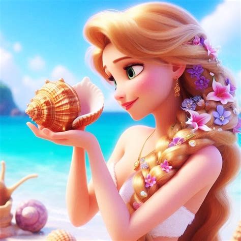 Rapunzel Mermaid Rapunzel Beach Rapunzel And Ariel Disney Beauty