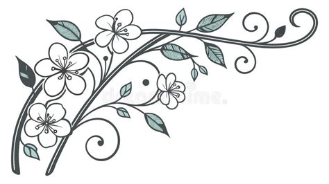 Floral Corner Border Decorative Flowers And Botanical Frame Design Vector Design Generative Ai