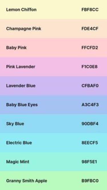 64 hex codes for dti ideas color coding hex color palette hex colors