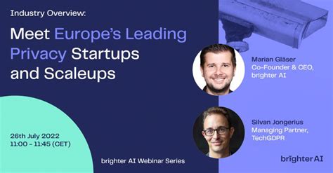 Webinar Industry Overview Meet The Leading Privacy Tech Startups And Scaleups In Europe