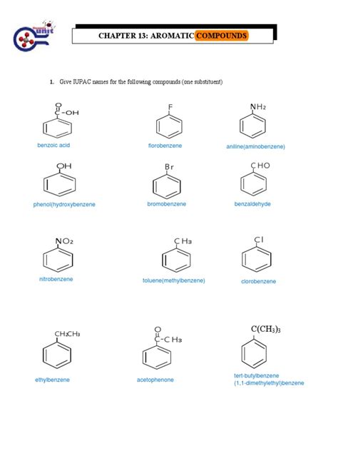 Aromatic Compounds Iupac Naming And Structures Pdf Benzene
