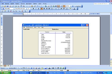 Statistics For NPV Forecast First Scenario Download Scientific Diagram