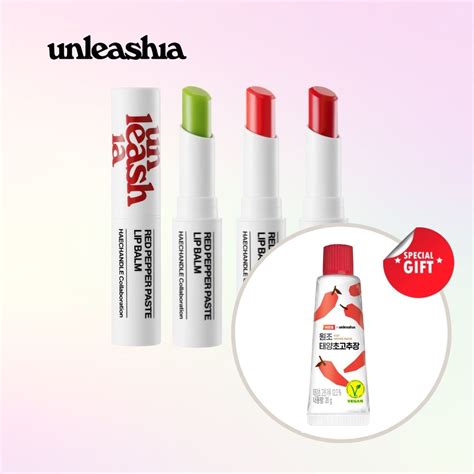 Set Dưỡng Môi Unleashia Red Pepper Paste Lip Balm Tương ớt Nika