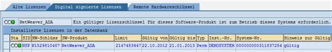 Solved License Key Netweaverada Missing In Abap 702 Sp1 Sap
