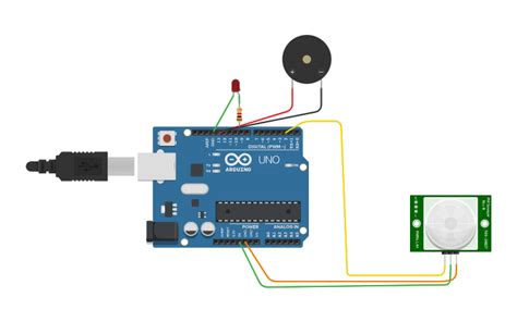 Circuit Design Theft Alarm System Tinkercad