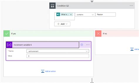 increment score based on responses using power automate microsoft