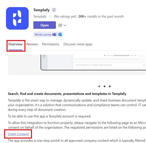 Teams App Connector Permissions Templafy Help Center