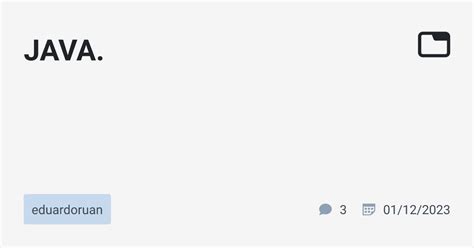Java · Eduardoruan · Tabnews