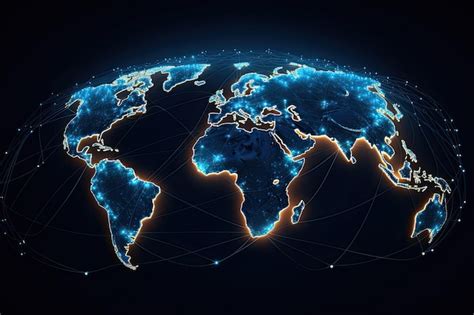 Premium Ai Image Global Network Connection Concept Abstract Earth