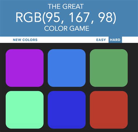 Github Hdimessirgbcolorgame Rgb Color Game Built Using Vanilla Js