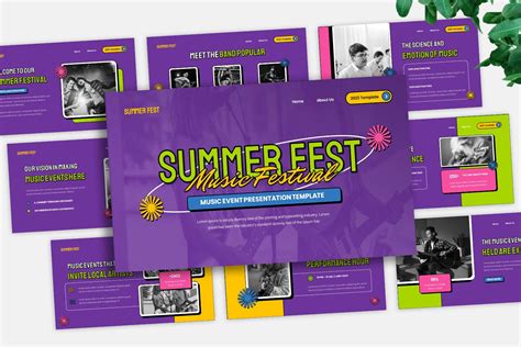 Summer Fest Powerpoint Template Presentation Templates ~ Creative Market