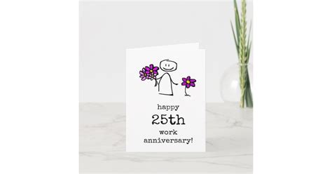 Happy 25th Work Anniversary Card Zazzle