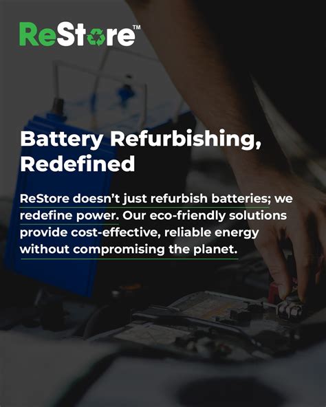 restore life 🔋🌍 battery refurbishing just got better with restore we re redefining power with