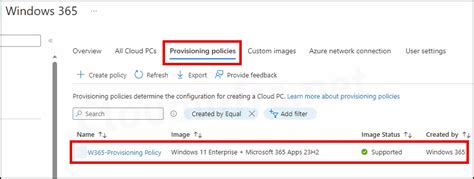 Create A Provisioning Policy For Windows 365
