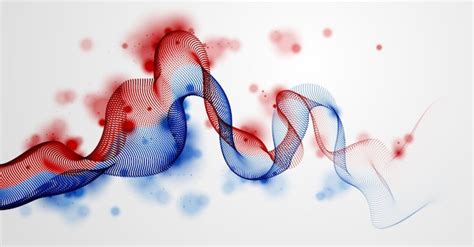 Premium Vector Dynamic Particles Sound Wave Flowing Dotted Curves Vector Abstract Background