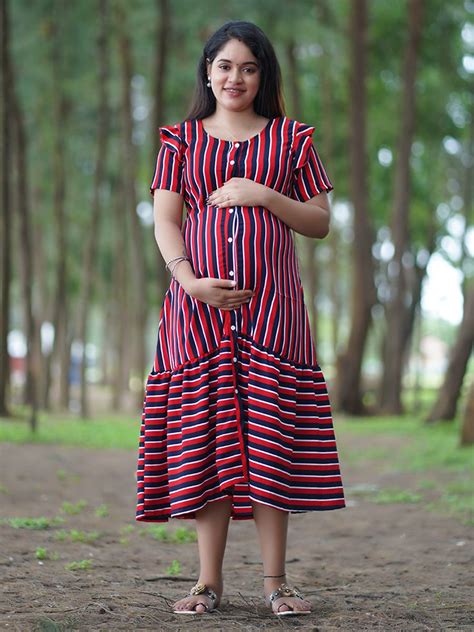 Maternity Short Night Gown Dola Red