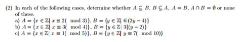 solved in each of the following cases determine whether 4