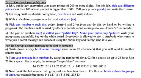 solved part 1 construct your public key 1 rsa public key