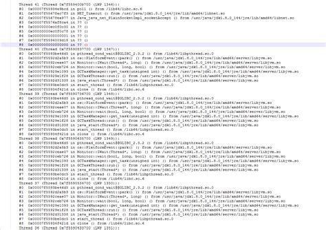 Java Linux Prints Many Thread Stack Info Is This An Issue Stack Overflow