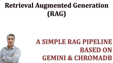 retrieval augmented generation rag a simple rag pipeline based on