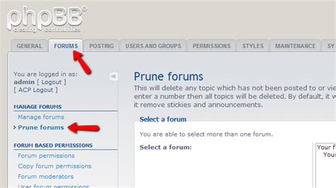 how to prune forums phpbb3 tutorial fastcomet