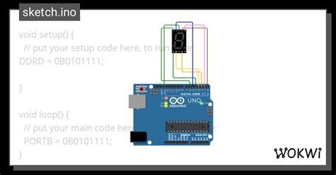 7 Segment 3 B Wokwi Esp32 Stm32 Arduino Simulator