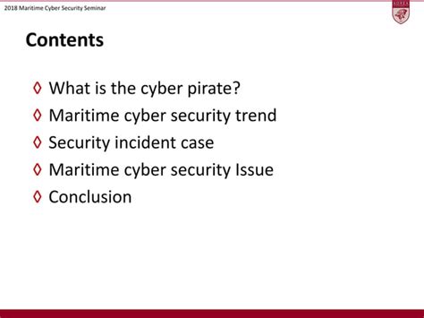 Cyber Pirate Threats In Maritime Industry Pdf