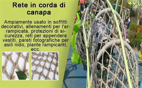 Sswzhang Rete Arrampicata Canapa Rete Intrecciata Corda Canapa