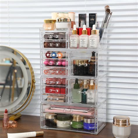 Hokku Designs Clear Cosmetic Organizer Clear Organizer Bins And