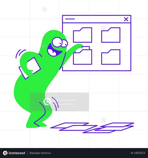 best premium sorting files into different folders illustration download