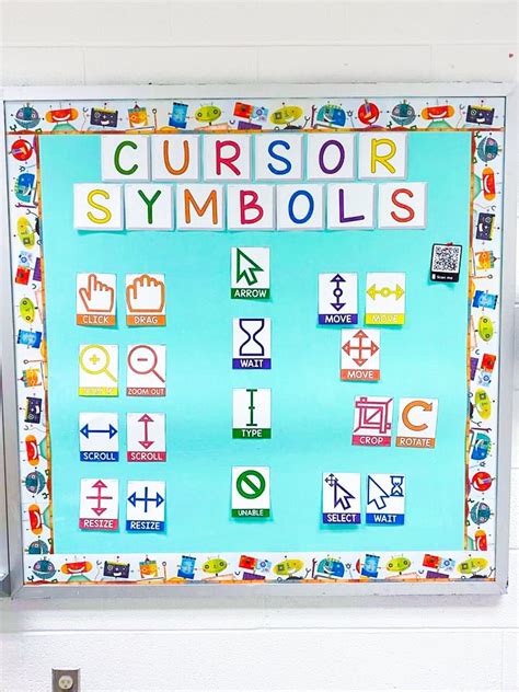 Mouse Cursor Symbols Bulletin Board Academic Poster Symbols Teacher Technology