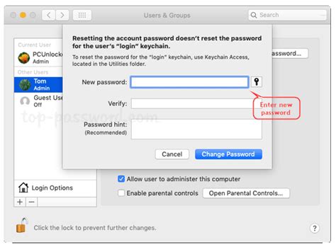 How To Change Other User Password On Mac OS X Password Recovery