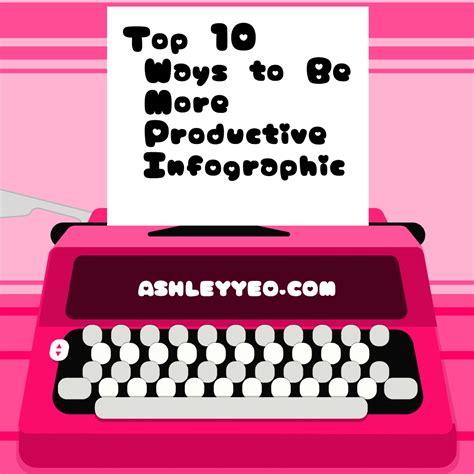 Top 10 Ways To Be More Productive Infographic Ashley Yeo