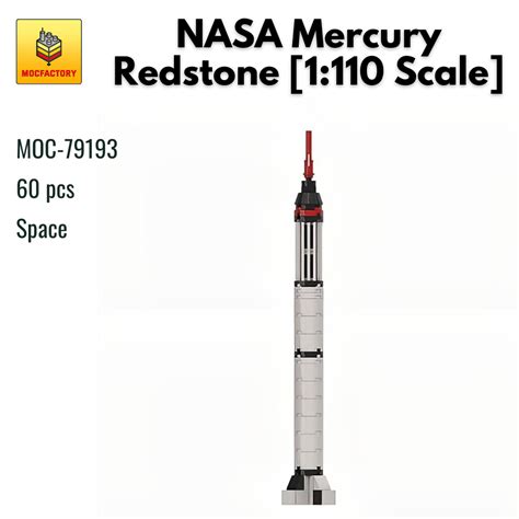 Moc 79193 Nasa Mercury Redstone [1 110 Scale] With 60 Pieces Mould King